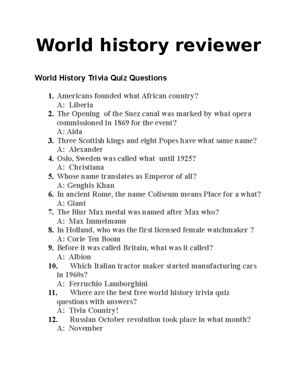 416055301 World History Reviewer - World history reviewer World History ...
