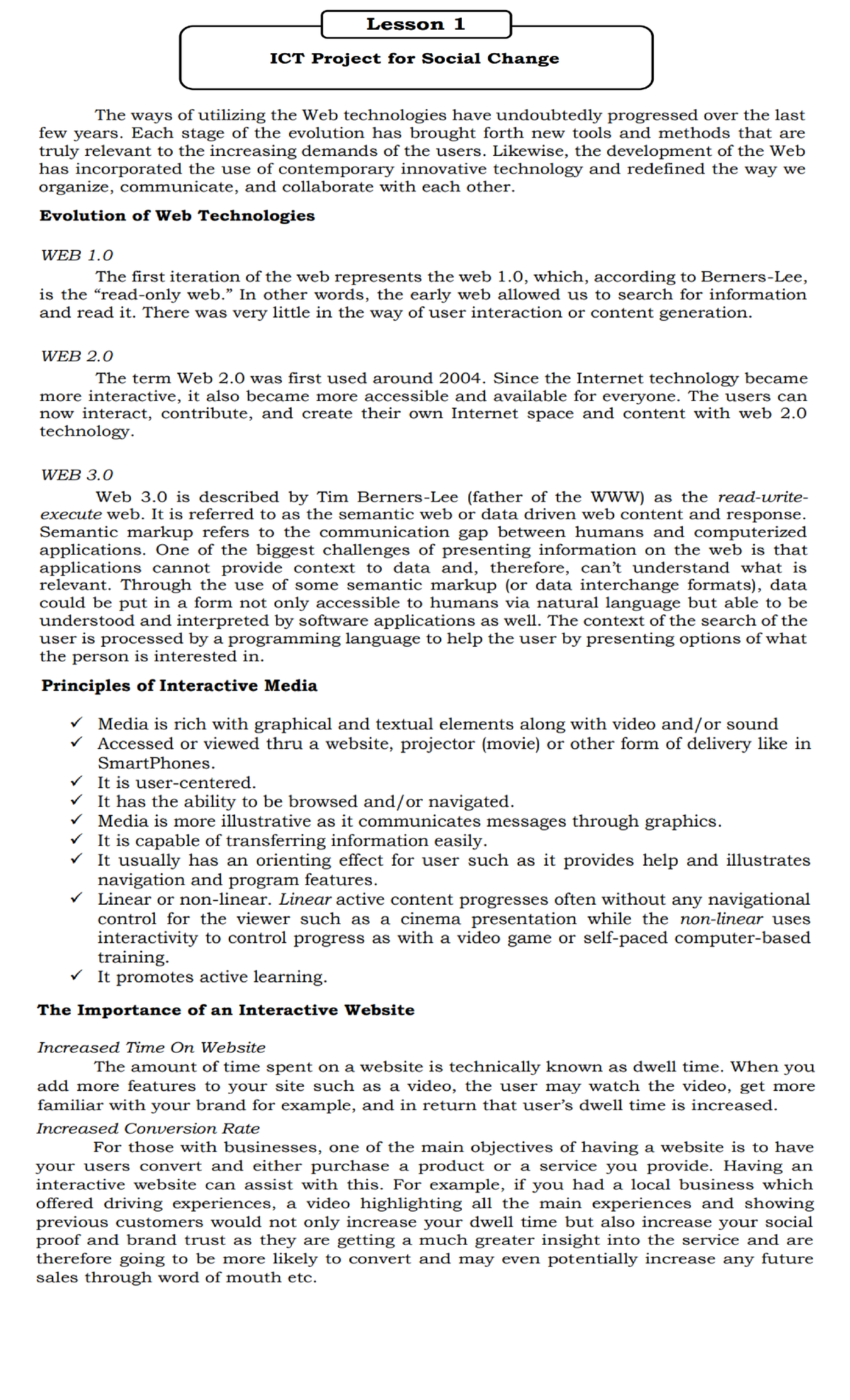 ICT Project AND Intro TO Googlesite - Empowerment Technologies - Studocu