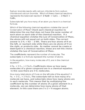 Week 3 Lab - Week 3 Lab - OL Lab 3: Stoichiometry: Avogadro’s number and molecular calculations ...