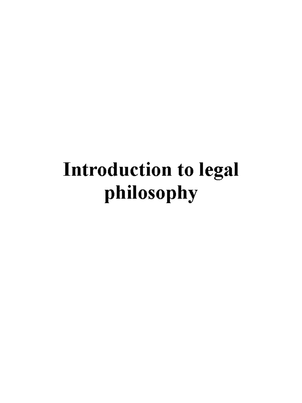 Understanding law of philosophy - Introduction to legal philosophy ...