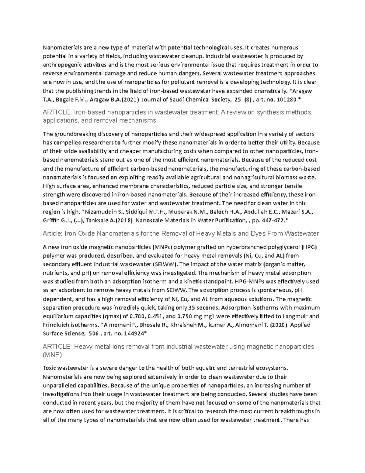 Scrap-RRL - Research RRL - Nanomaterials are a new type of material ...