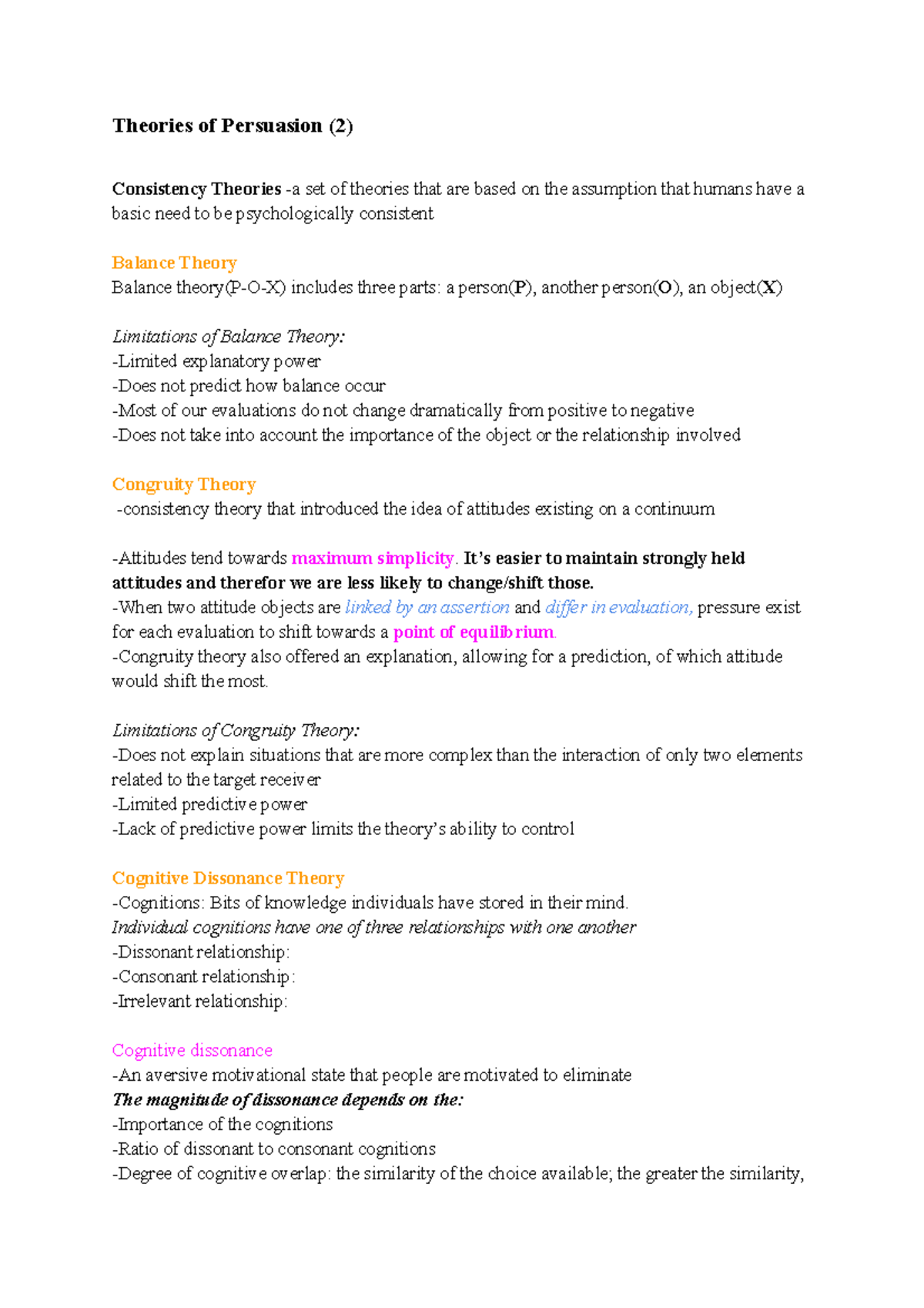 Lecture 5 - Donna Henson - Theories of Persuasion (2) Consistency ...