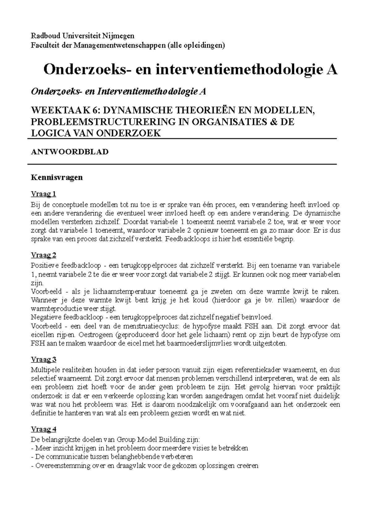 Weektaak 6 groep 8 OIMA - Radboud Universiteit Nijmegen Faculteit der ...
