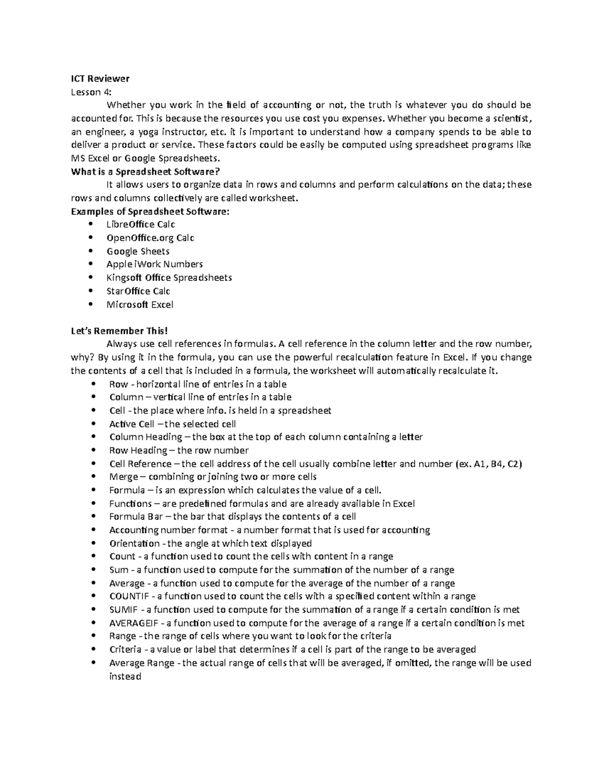 ICT Reviewer Lesson 4 - Lecture - ICT Reviewer Lesson 4: Whether you ...