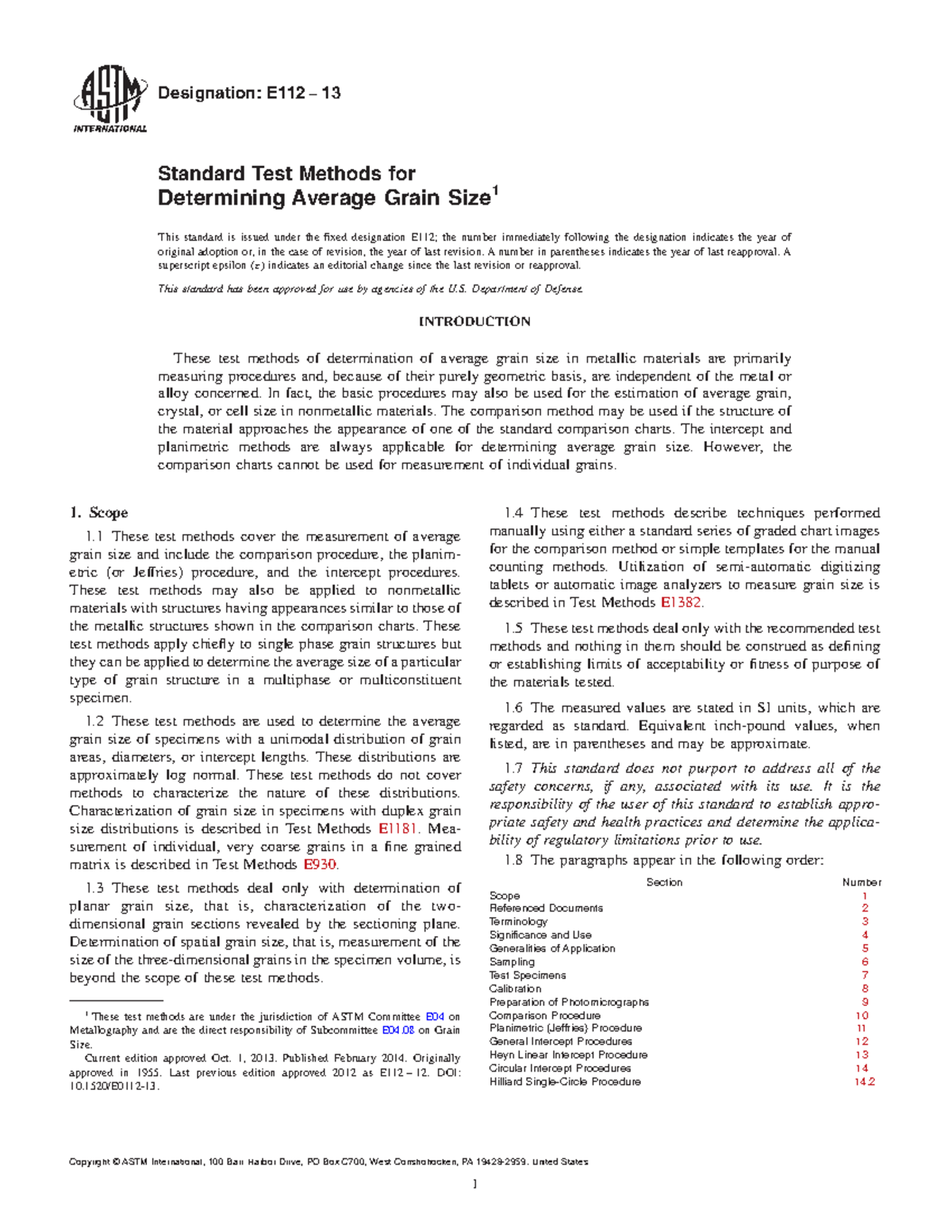 ASTM E112-2013 - Standard - ####### Designation: E112 − 13 Standard ...