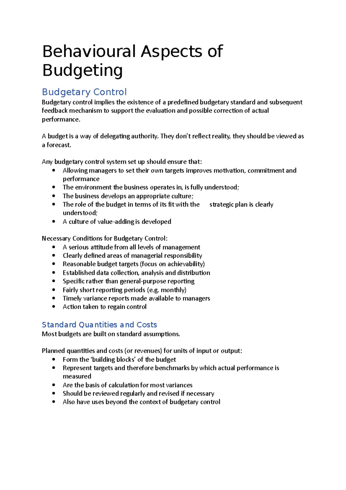 Behavioural Aspects Of Budgeting Behavioural Aspects Of Budgeting Behavioural Aspects Of Budgeting Behavioural Aspects Of Budgeting