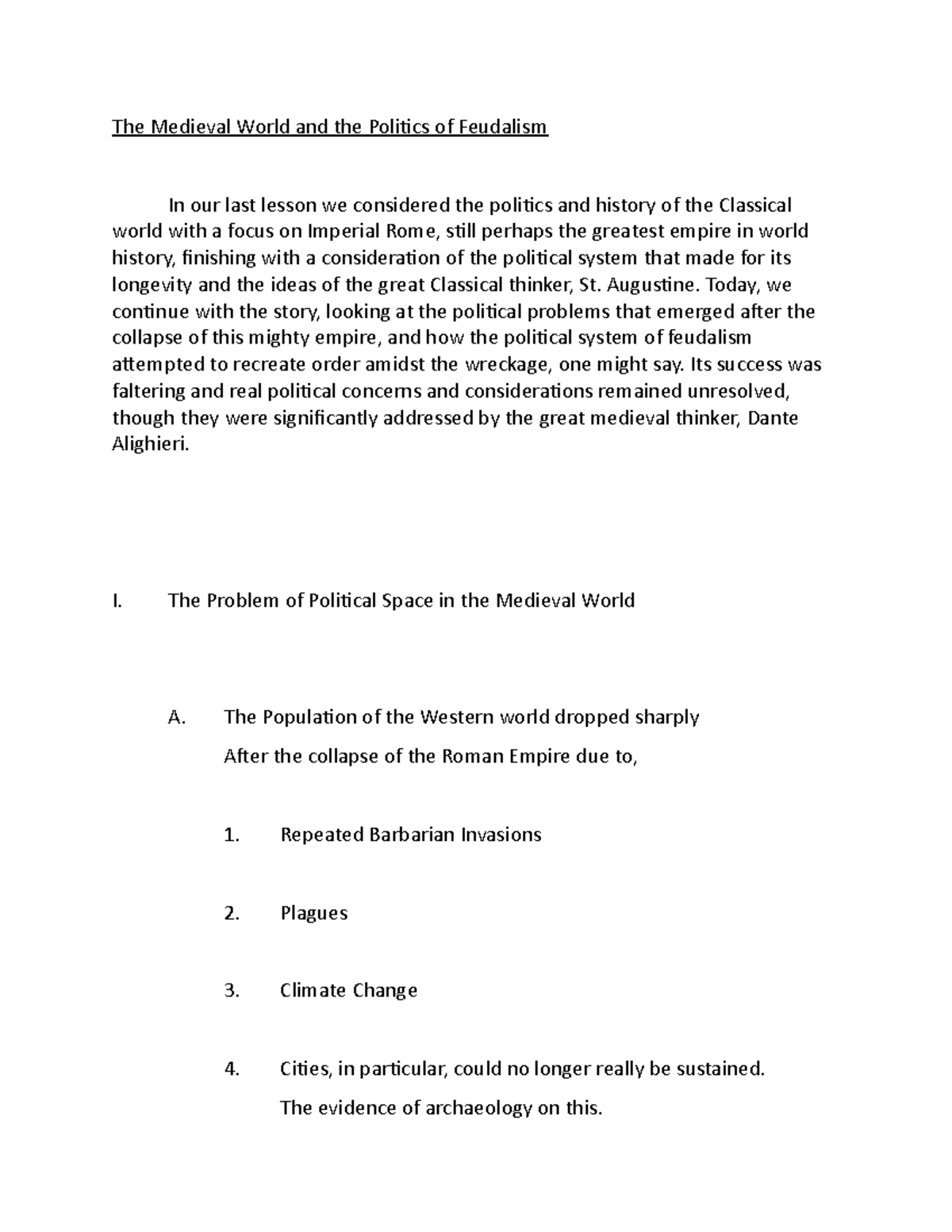 Intro Politics Feudalism - The Medieval World and the Politics of ...