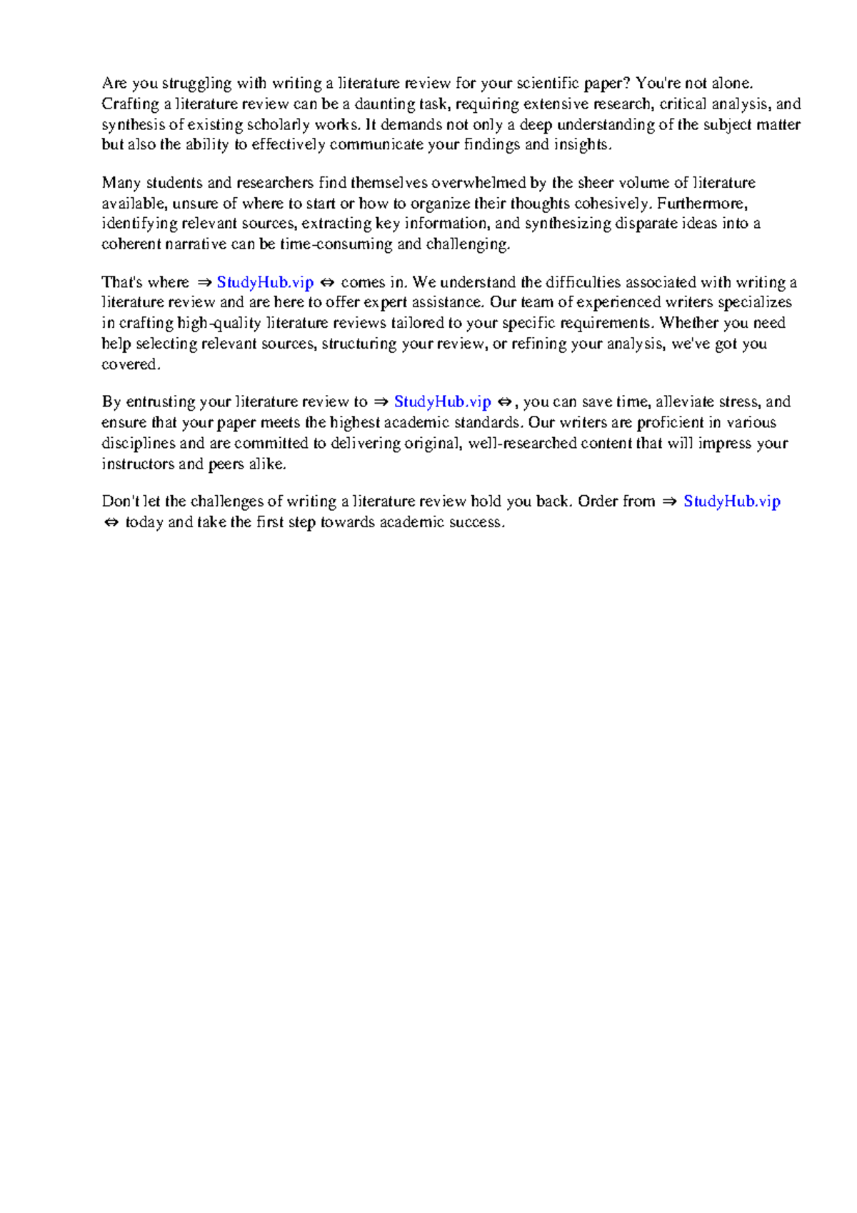 Example Of Scientific Literature Review Paper - Are you struggling with ...