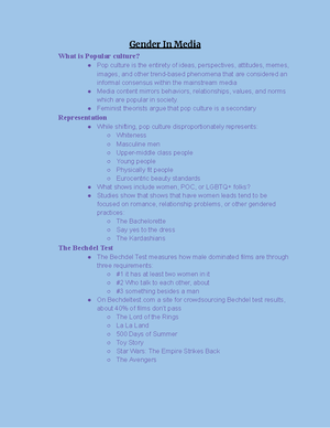 Gender and Society #3 - 3/3 of the notes - Understanding Gender in Non ...