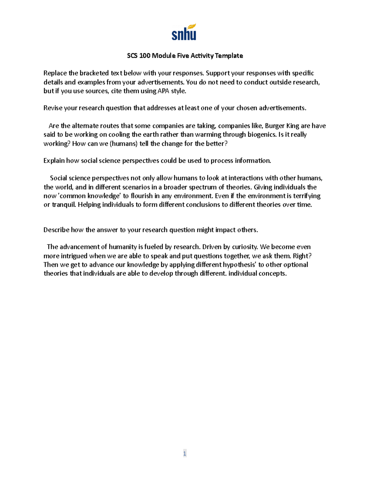 MOD$5 SCS100 Module Five Activity Template - SCS 100 Module Five ...