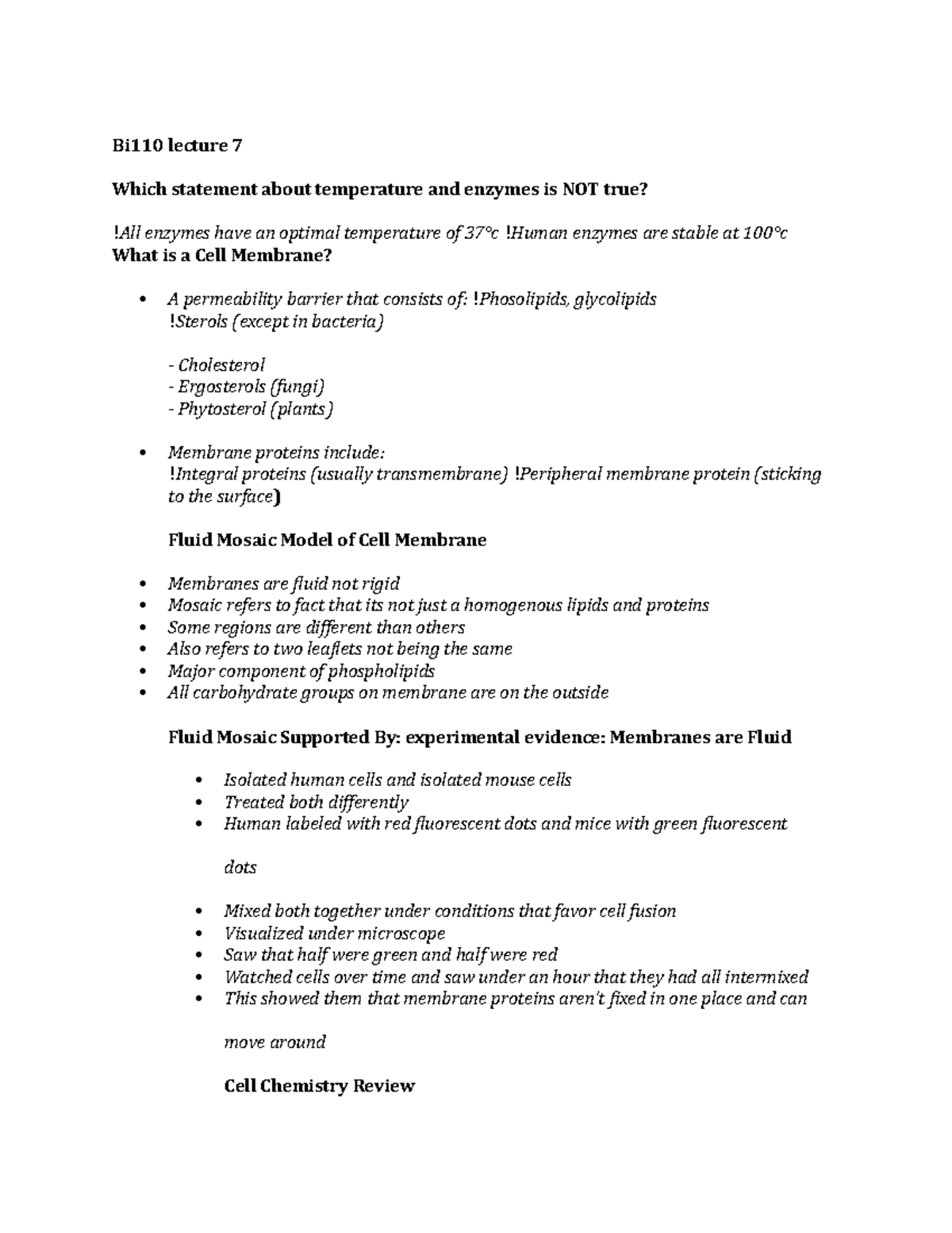 Bi110 lecture 7 copy 2 - business notes - Bi110 lecture 7 Which ...
