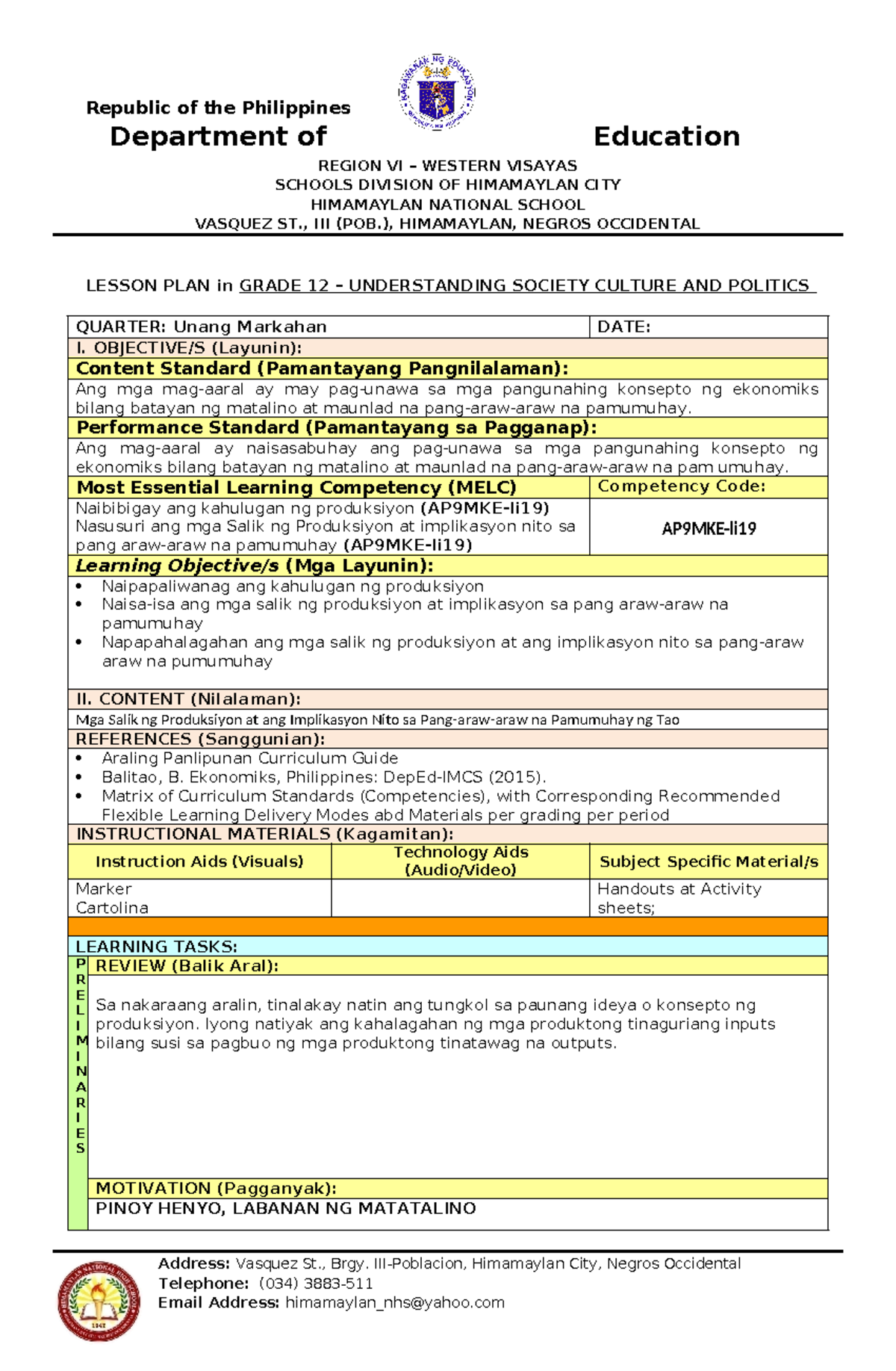 Contextualized-Lesson-Plan-UCSP Albert-Cabrera - Republic of the ...