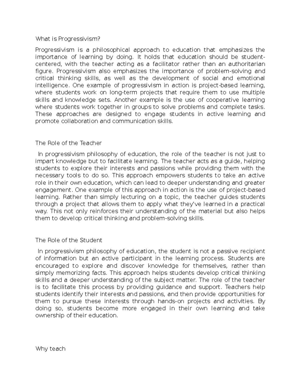 What-is-Progressivism - What is Progressivism? Progressivism is a ...