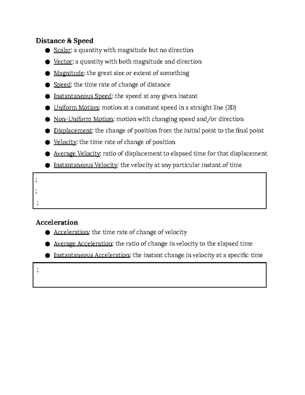 Unit #1 One Dimentional Kinematics (PHYS-1300) - Distance & Speed ...