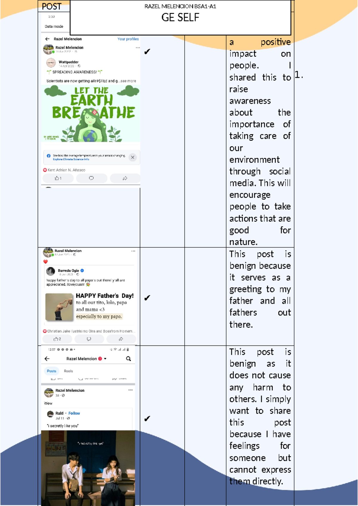 General psychology - 1. POST BENIGN TOXIC EXPLANATION ️ This post is ...