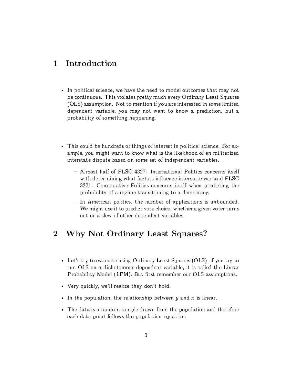 Lect 05A BA MLE - Political Science Statistics MLE model - 1 ...