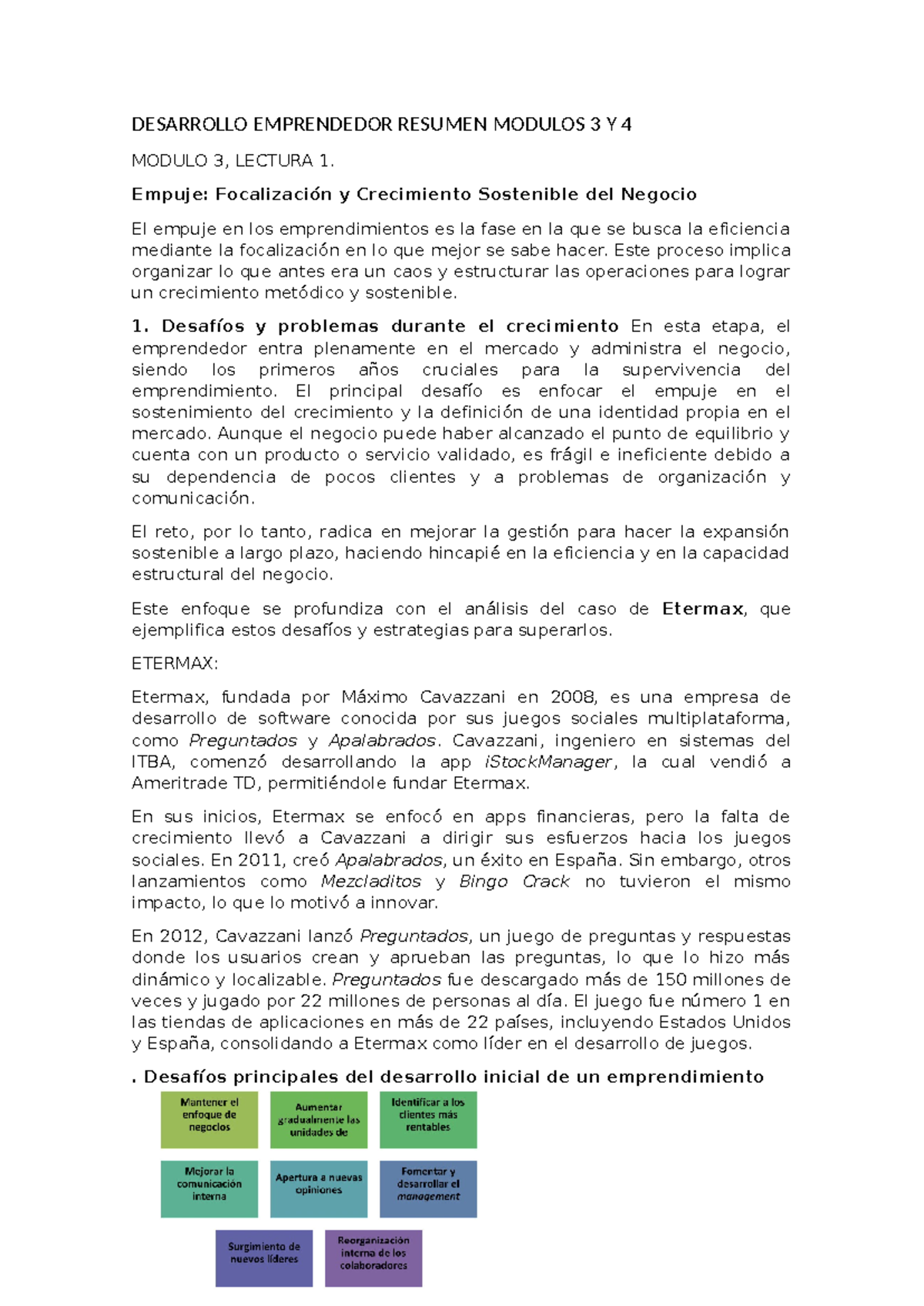 Desarrollo Emprendedor Resumen Modulos 3 Y 4 - DESARROLLO EMPRENDEDOR RESUMEN MODULOS 3 Y 4 ...