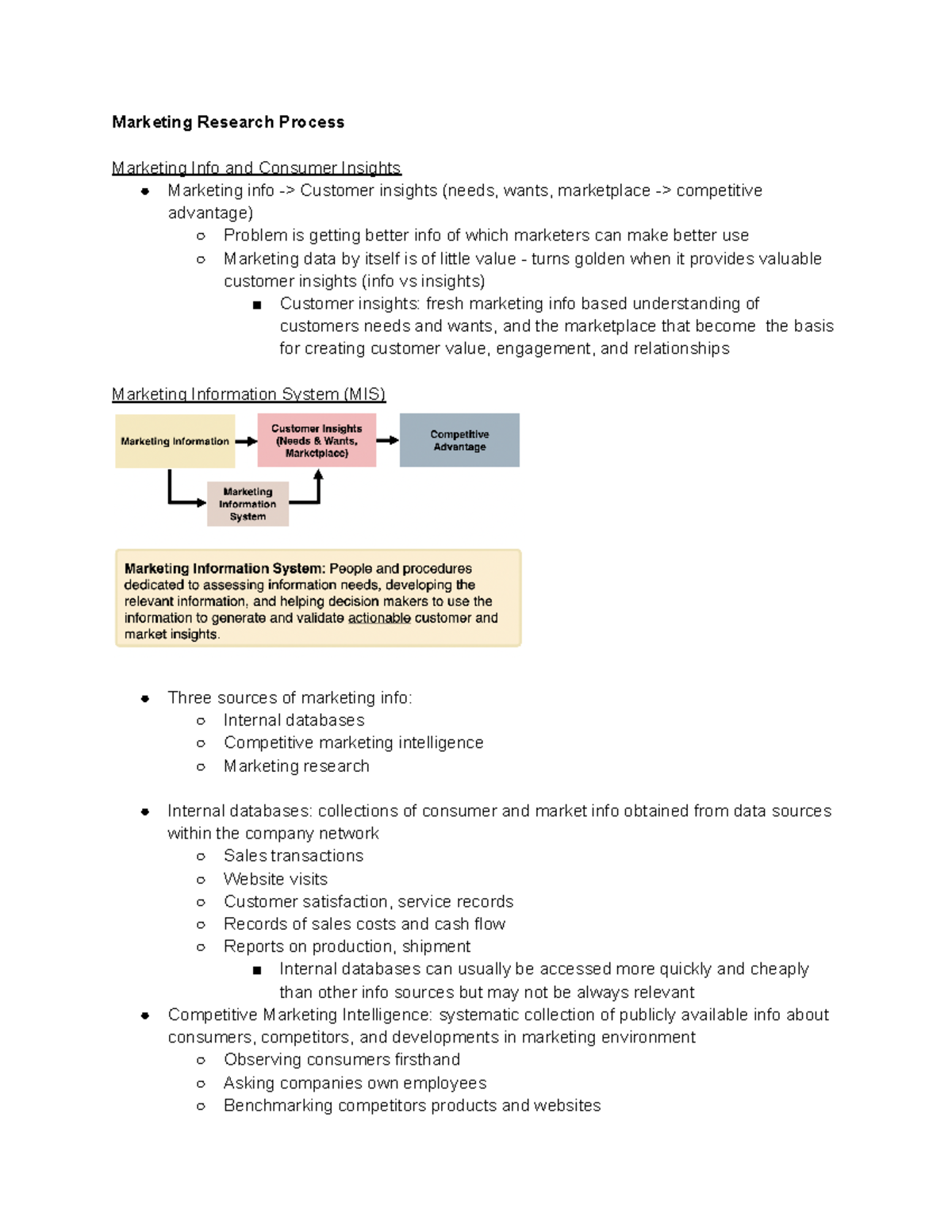Lecture 7 - Marketing Research Process Marketing Info and Consumer ...