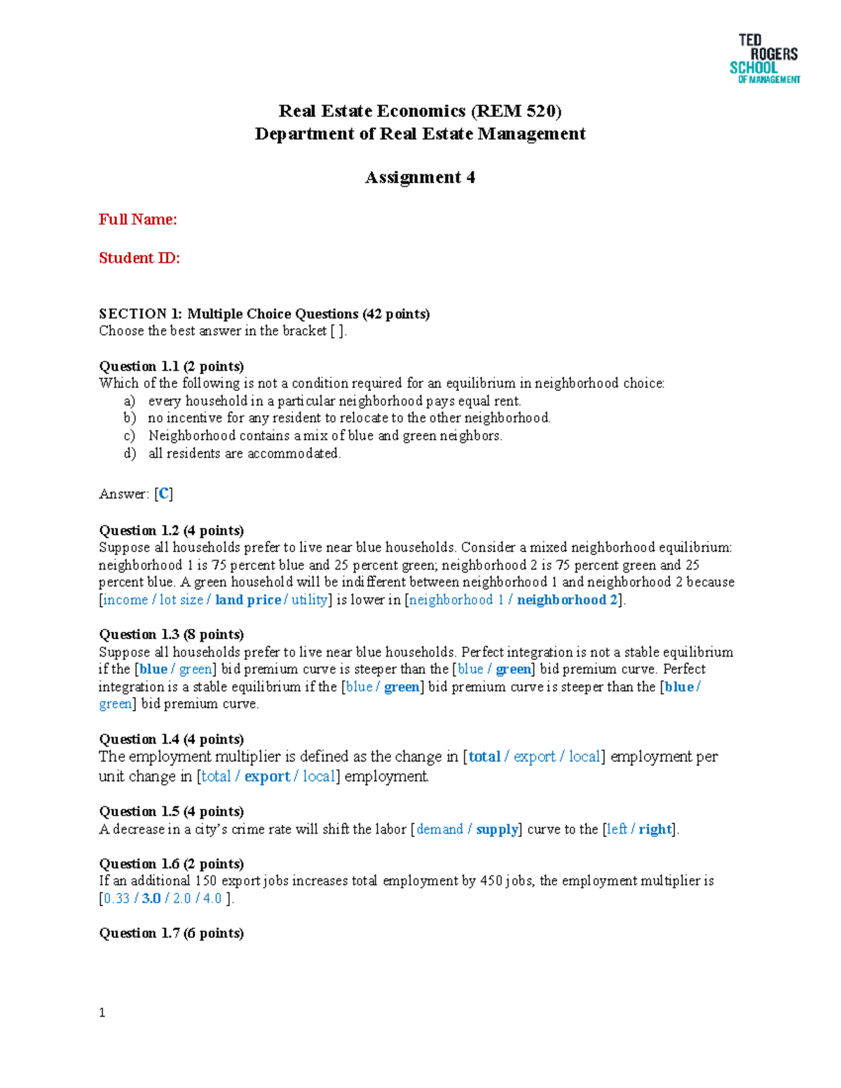 REM520-Assignment 4 - final script - Real Estate Economics (REM 520 ...