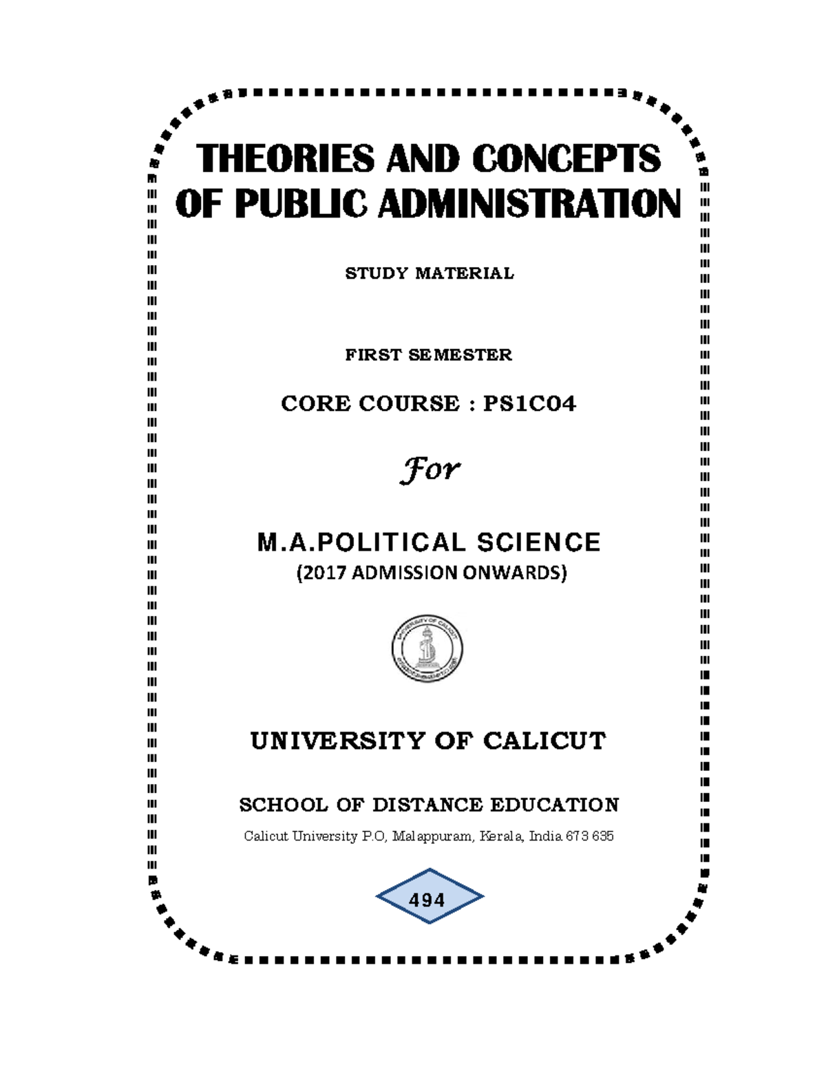 Public administration - THEORIES AND CONCEPTS OF PUBLIC ADMINISTRATION ...