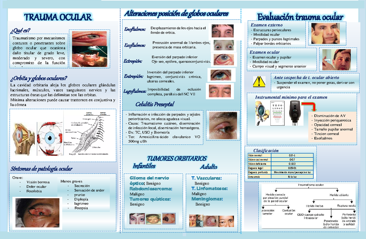 Triptico Trauma Ocular - , TRAUMA OCULAR ¿Qué es? ¿Orbita y globos ...