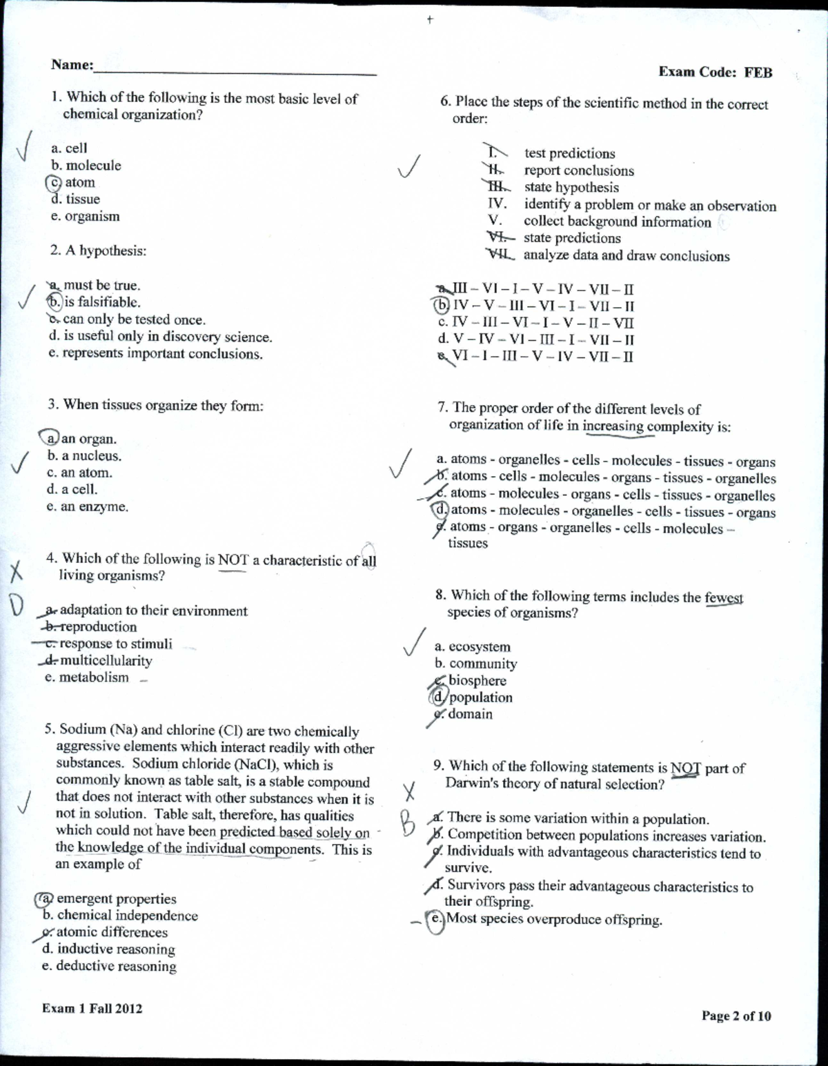 2012 Fall Exam 1 - Fall Exam 1 - 01:119:115 - StuDocu
