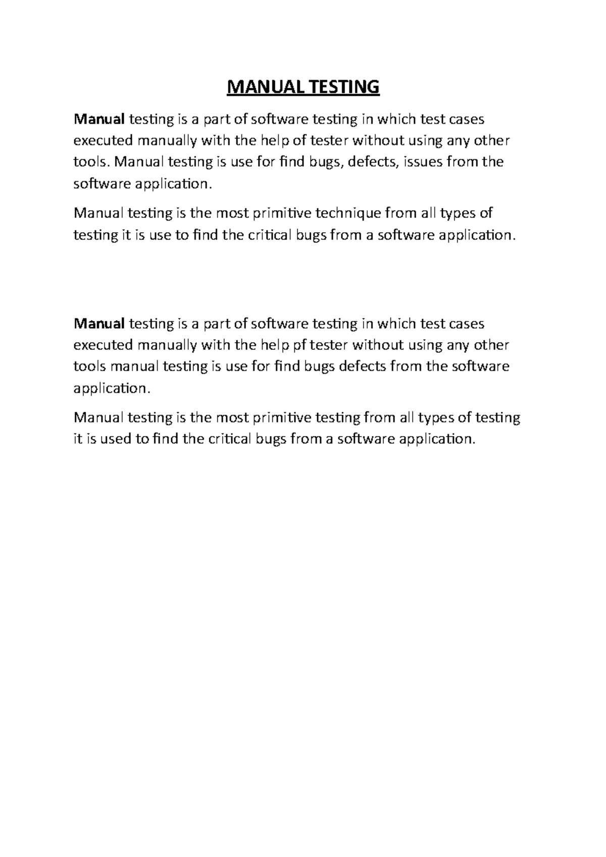 Manual Testing notes - kkjghjnftydgfcnbgyugh - MANUAL TESTING Manual ...