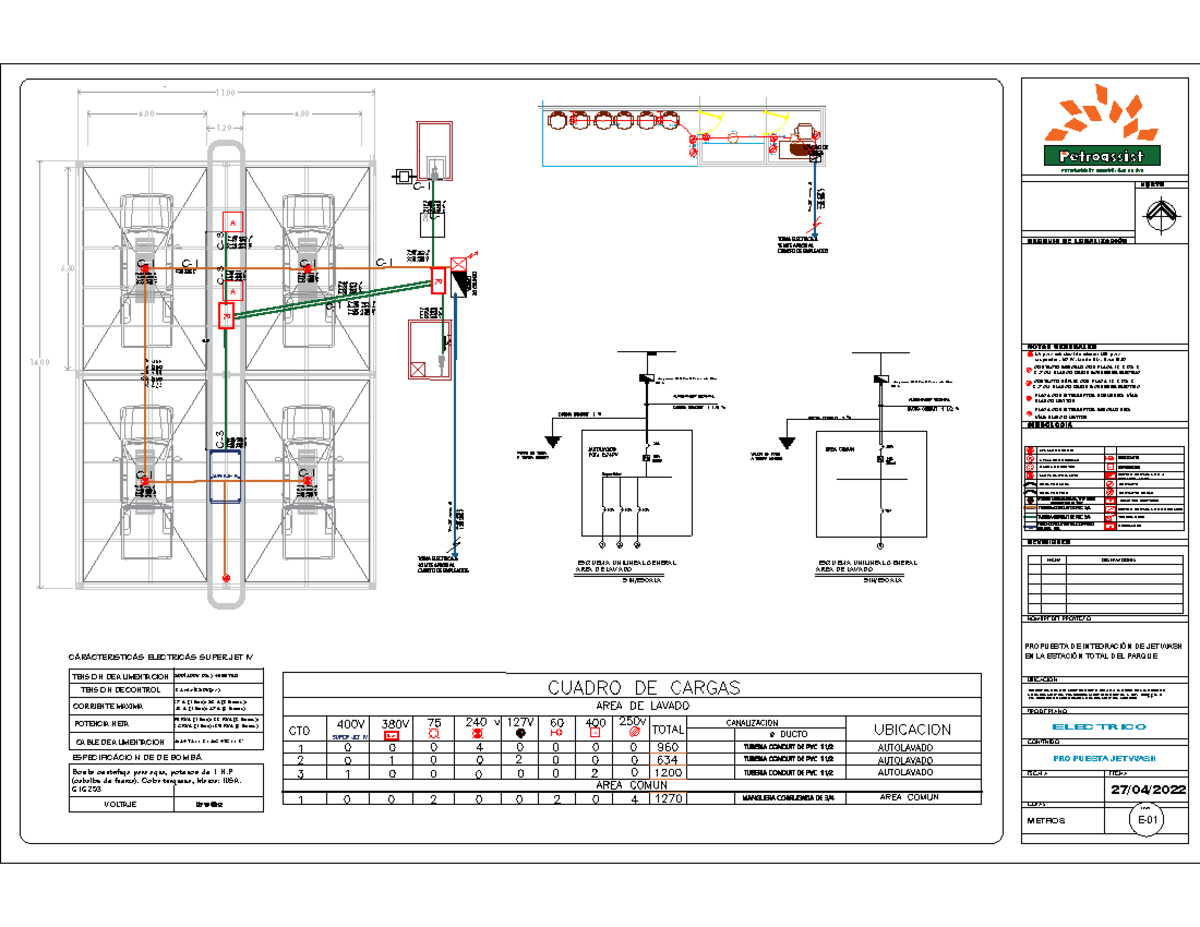 Electrico AUTO Lavado - plano arquitectonico - 14. 11. 4. 4. 1. 6. A A ...
