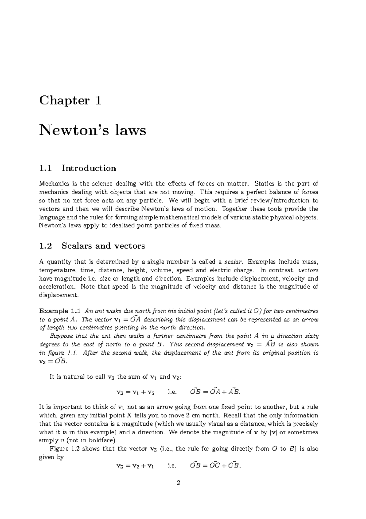 Applied part2 newtons laws - Chapter 1 Newton’s laws 1 Introduction ...