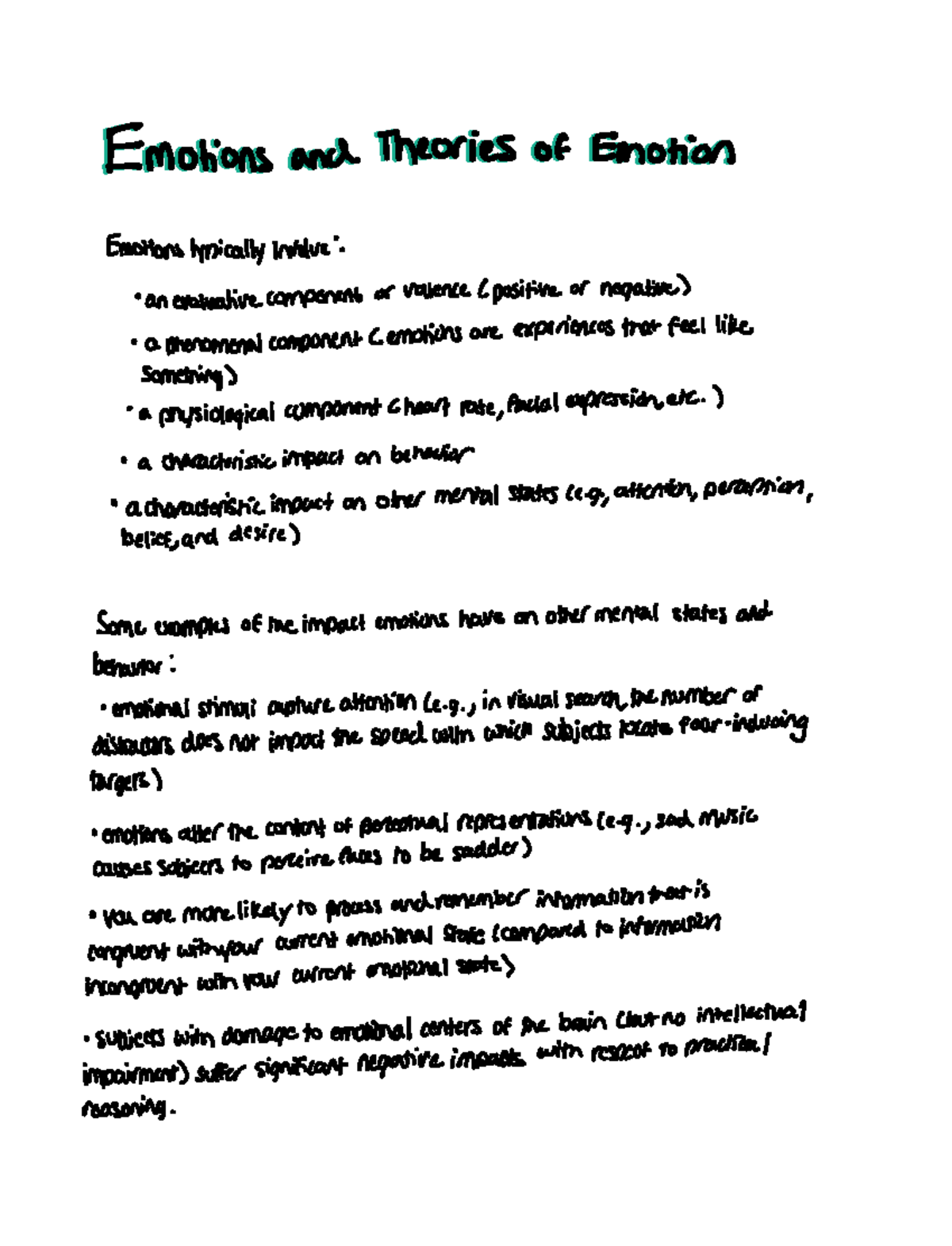 Emotions and Theories of Emotion - EE mm onions and Theorriies off ...