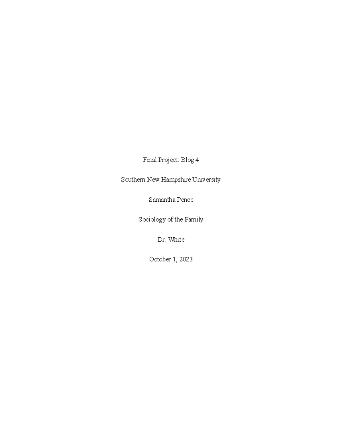 Final Project SOC - intro - Final Project: Blog 4 Southern New ...