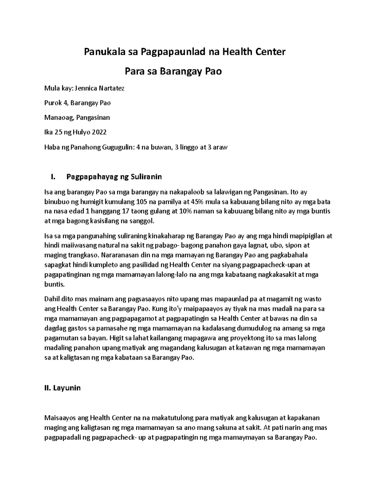 I am sharing Document 12 with you - Panukala sa Pagpapaunlad na Health ...