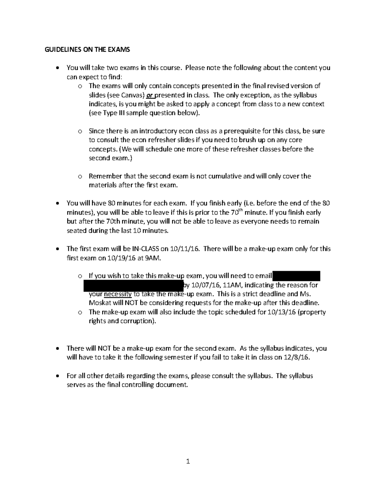 Final Exam Guidlelines and Suggestions - 1 GUIDELINES ON THE EXAMS You ...