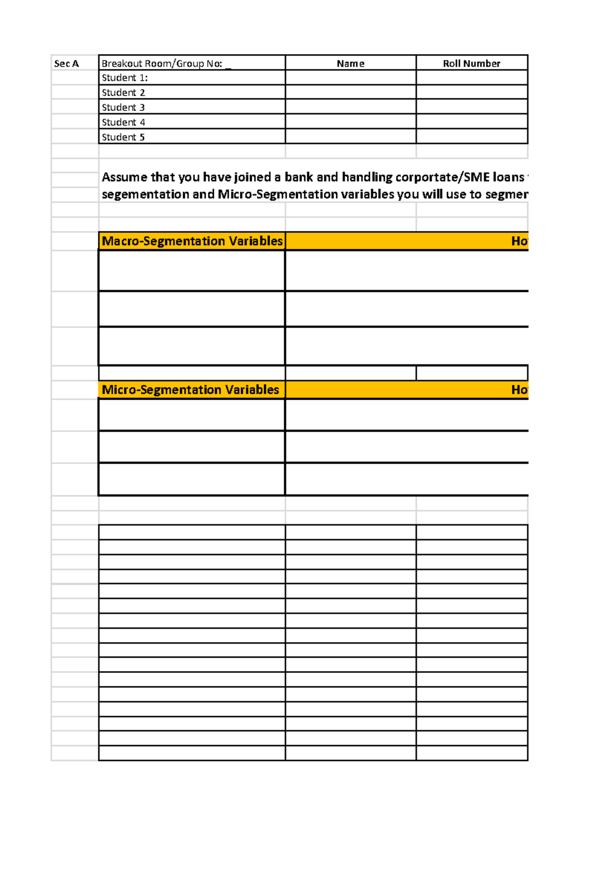 B2B Assignment - Marketing Management I - Sec A Breakout Room/Group No ...