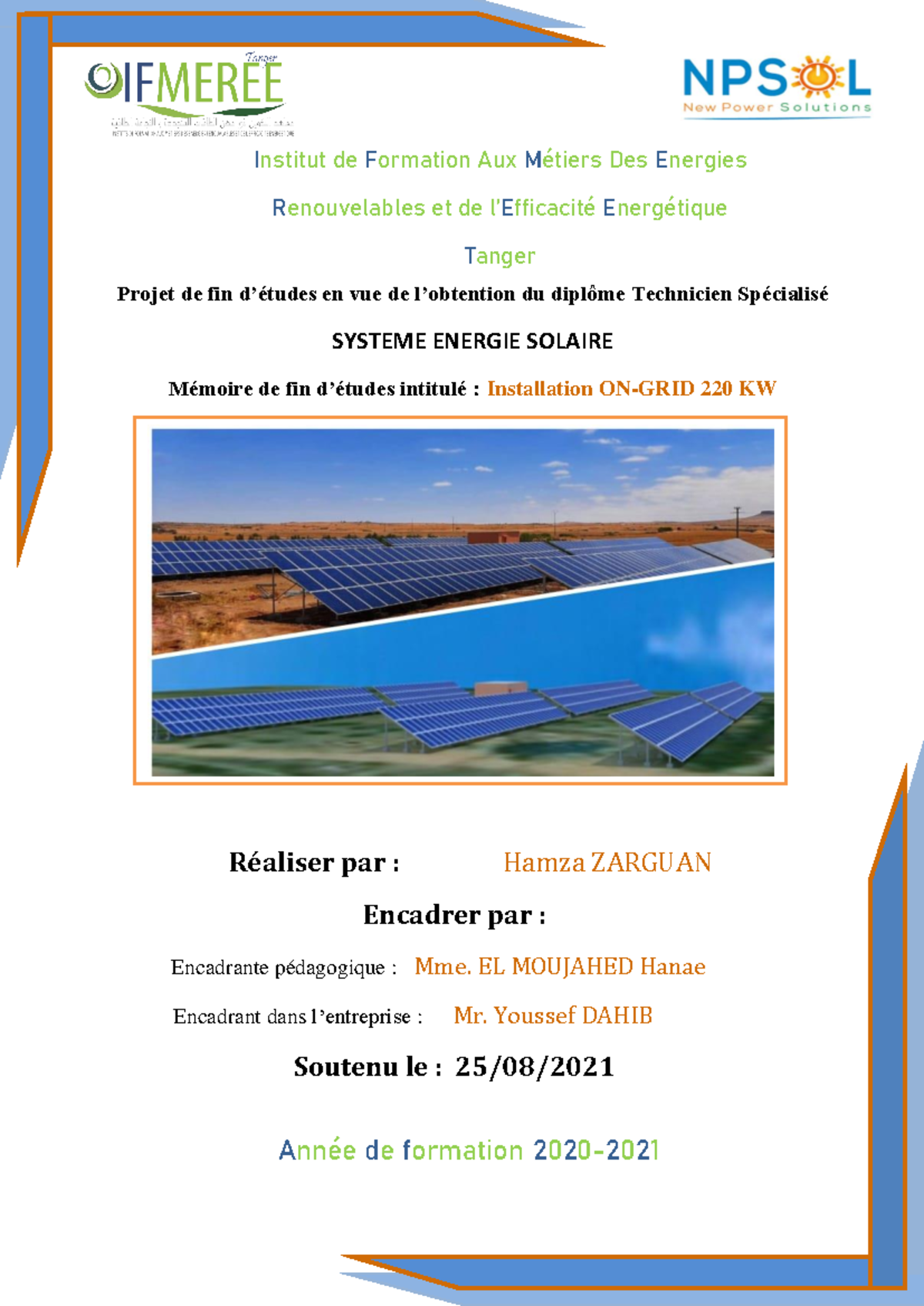 Rapport de pfe final de Hamza Zarguan - Projet de fin d’études en vue ...