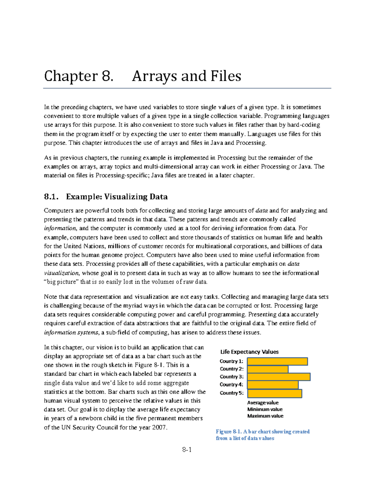 Arrays and files - Chapter 8. Arrays and Files In the preceding ...
