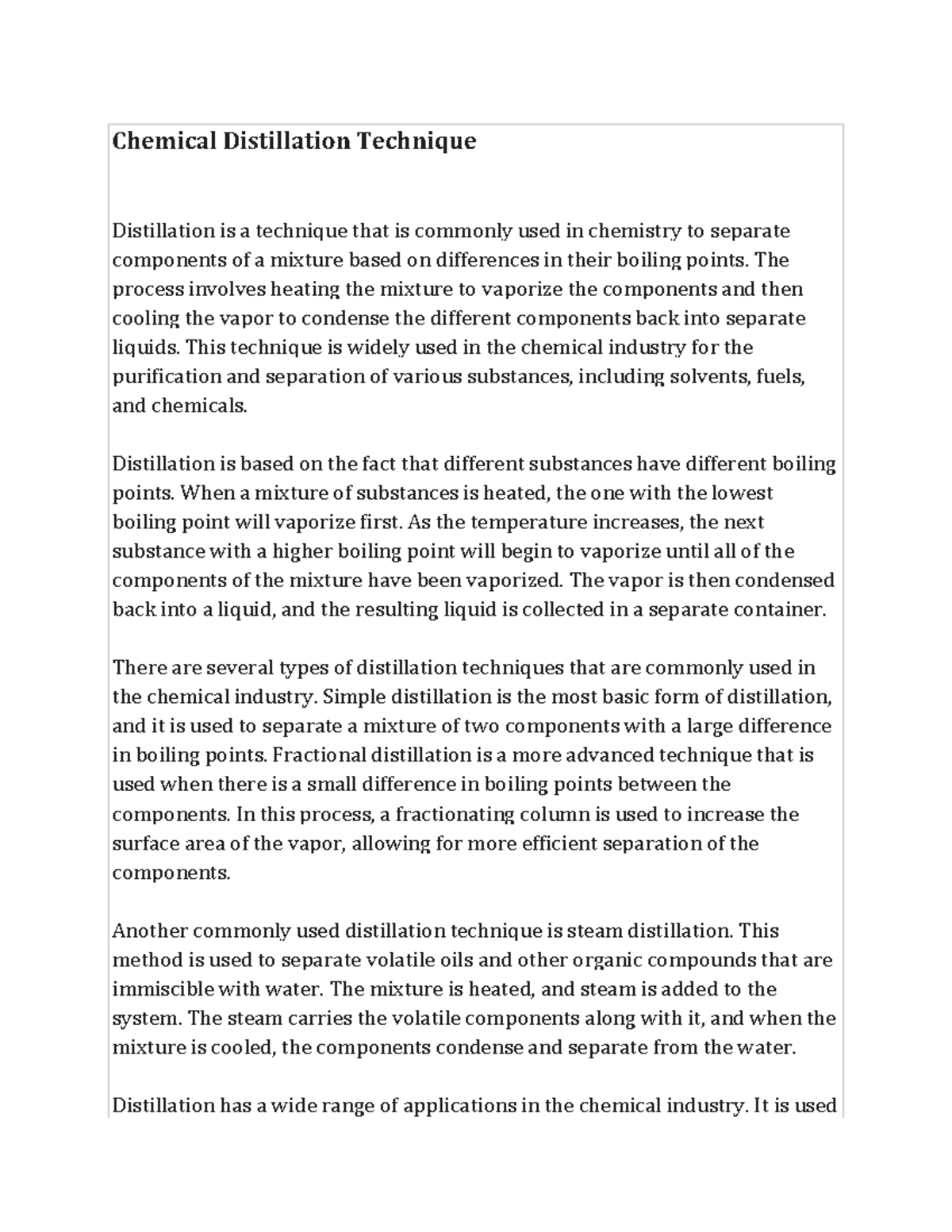 Chemical Distillation Technique - Chemical Distillation Technique ...