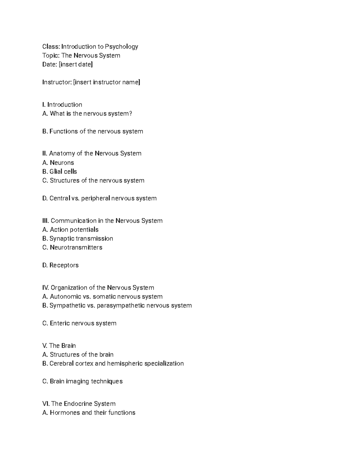 Class Introduction to Psychology - Class: Introduction to Psychology ...