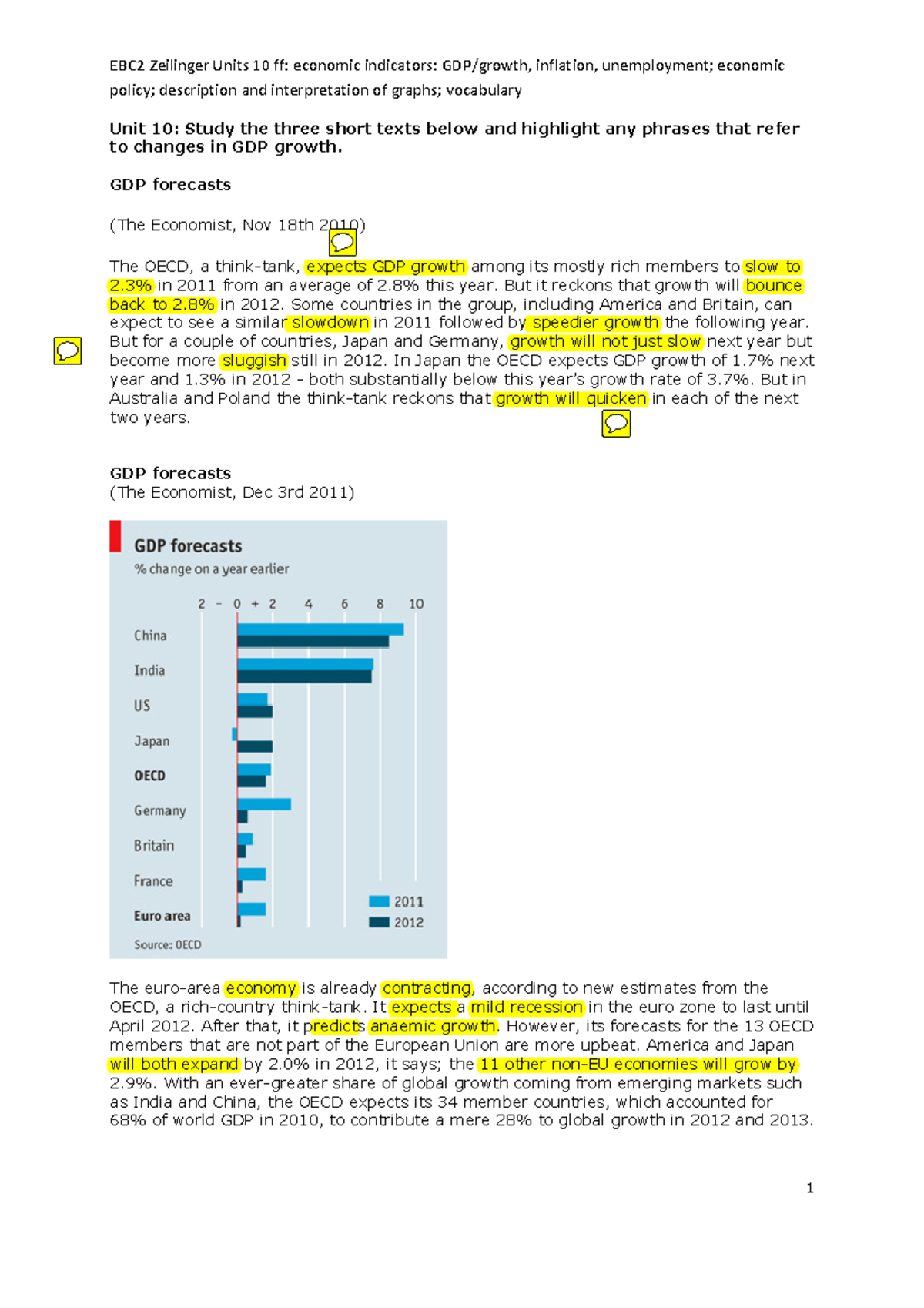 Unit 10 - Unit 10 - policy; description and interpretation of graphs; vocabulary - Studocu