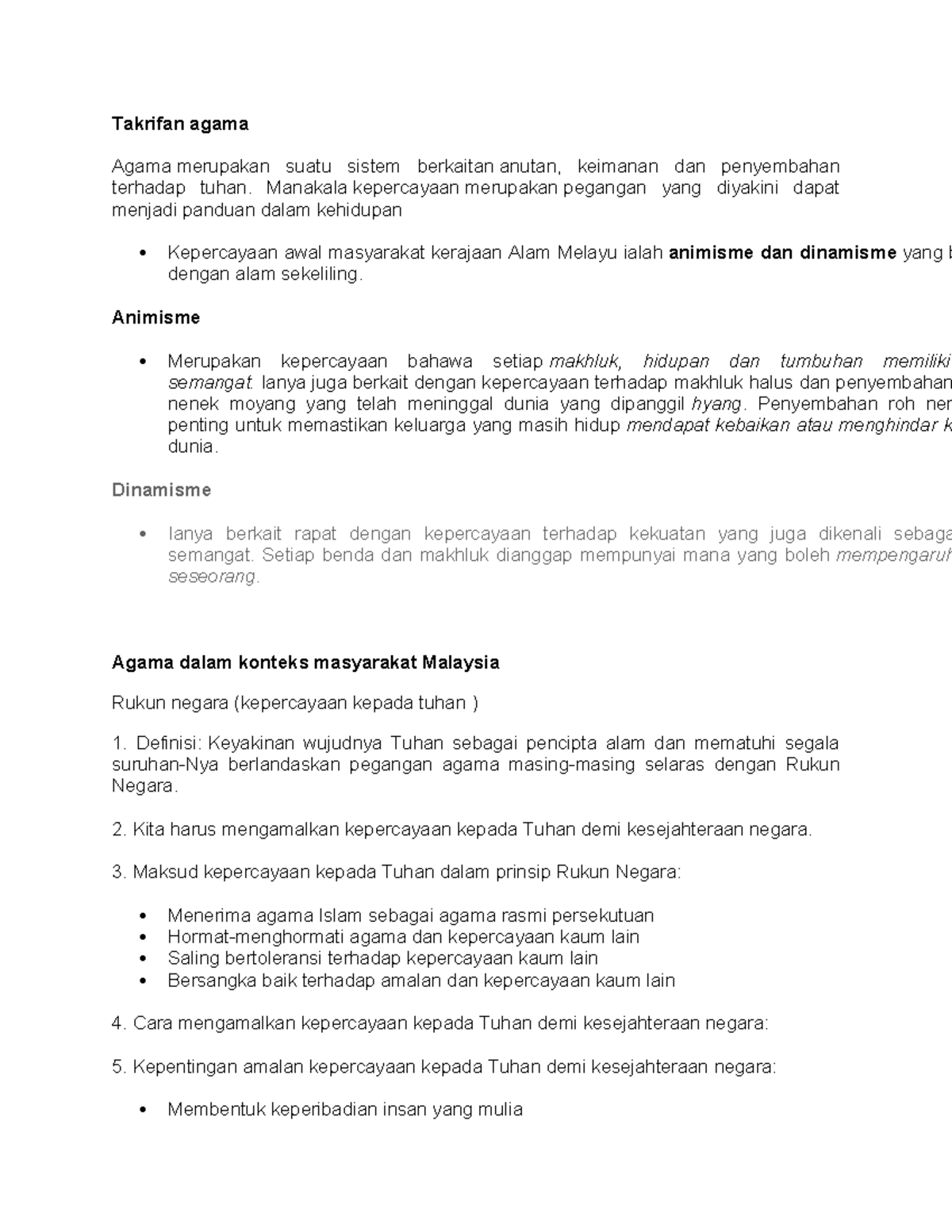 Nota agama dan hubungan etnik - Takrifan agama Agama merupakan suatu ...