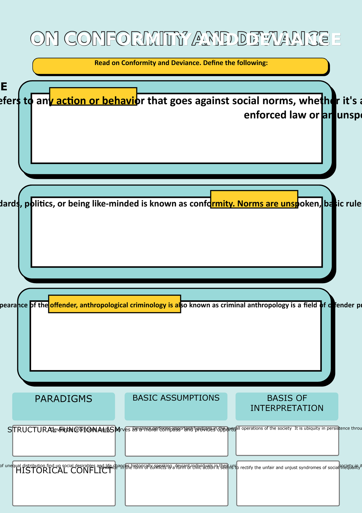 UCSP-Conformity and Deviance - Science, Technology, Engineering, and ...