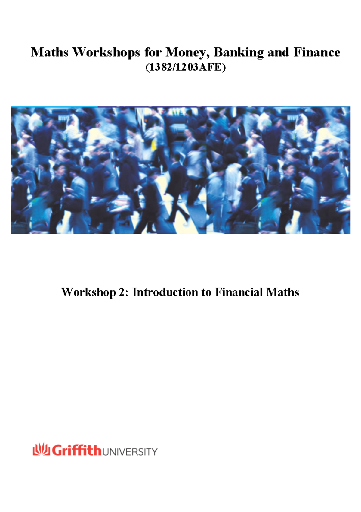 WEEK 2 Numeracy Method Workbook - Maths Workshops for Money, Banking ...