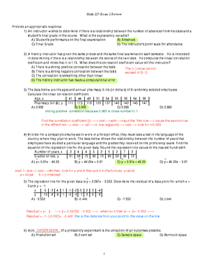 Stats Formula Sheet - Tables and FormulasTables and Formulas for ...