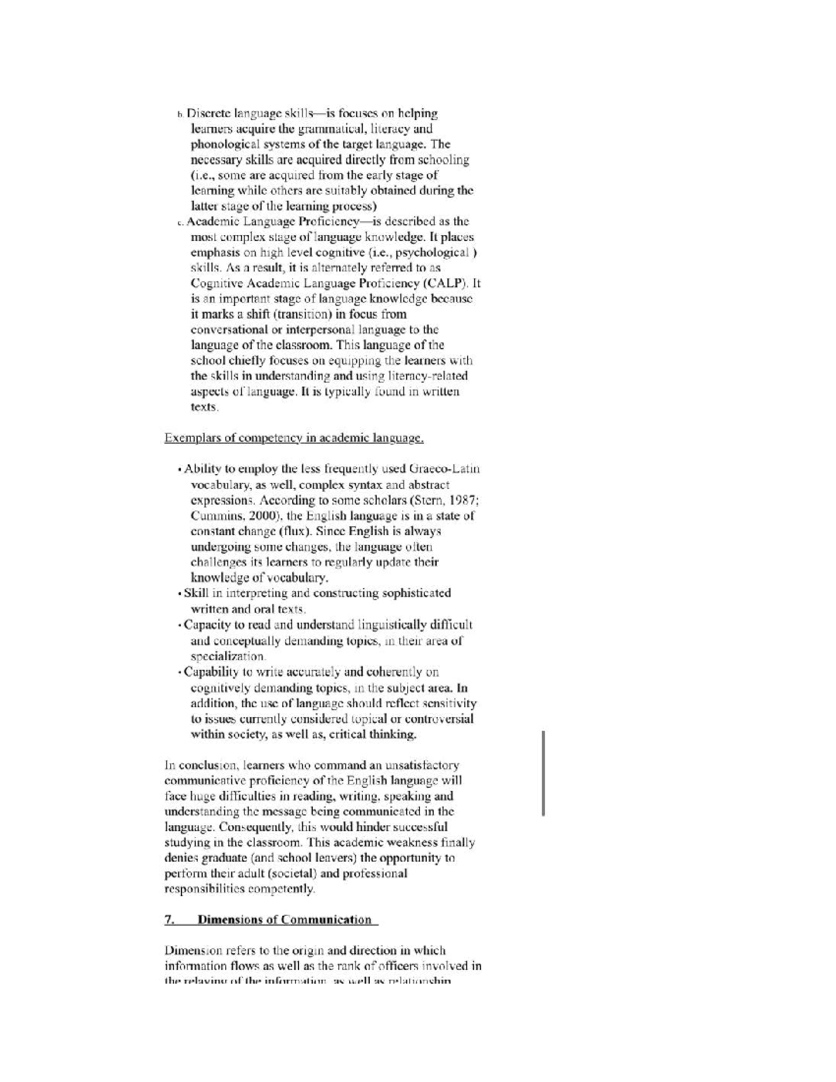 Doc1 - soc ccb 231 - b. Discrete language focuses on helping learners ...