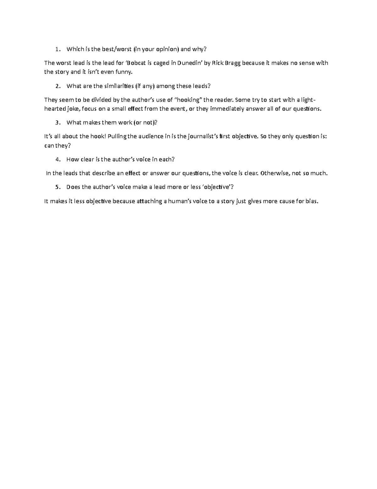 J1300 Good Leads (Twenty Leads Examples) - Which is the best/worst (in ...