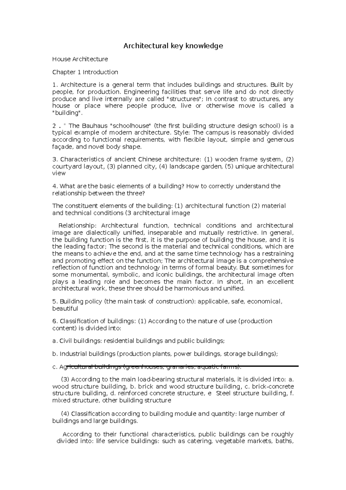 Architectural key knowledge ART101 - Architectural key knowledge House ...