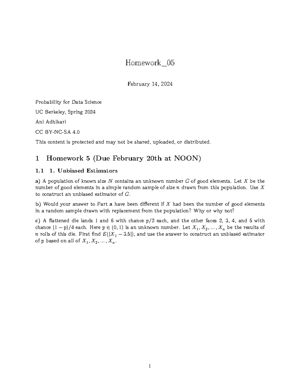Homework 05 - Skeleton - Homework_ February 14, 2024 Probability for ...