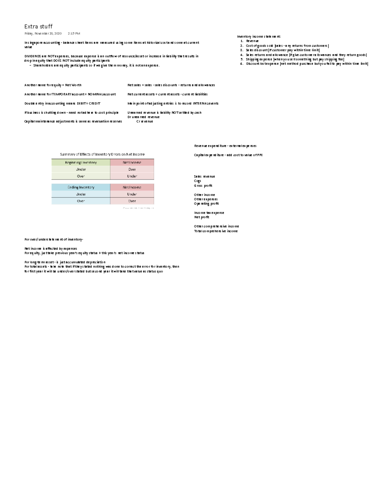 Extra Stuff - dssdsd - /Ŷ ƐŝŶŐĂƉŽƌĞ ĂĐĐŽƵŶƚŝŶŐ Ͳ - Studocu