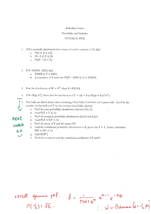 Tutorial 2 - tut - Applied Statistical Methods - Studocu