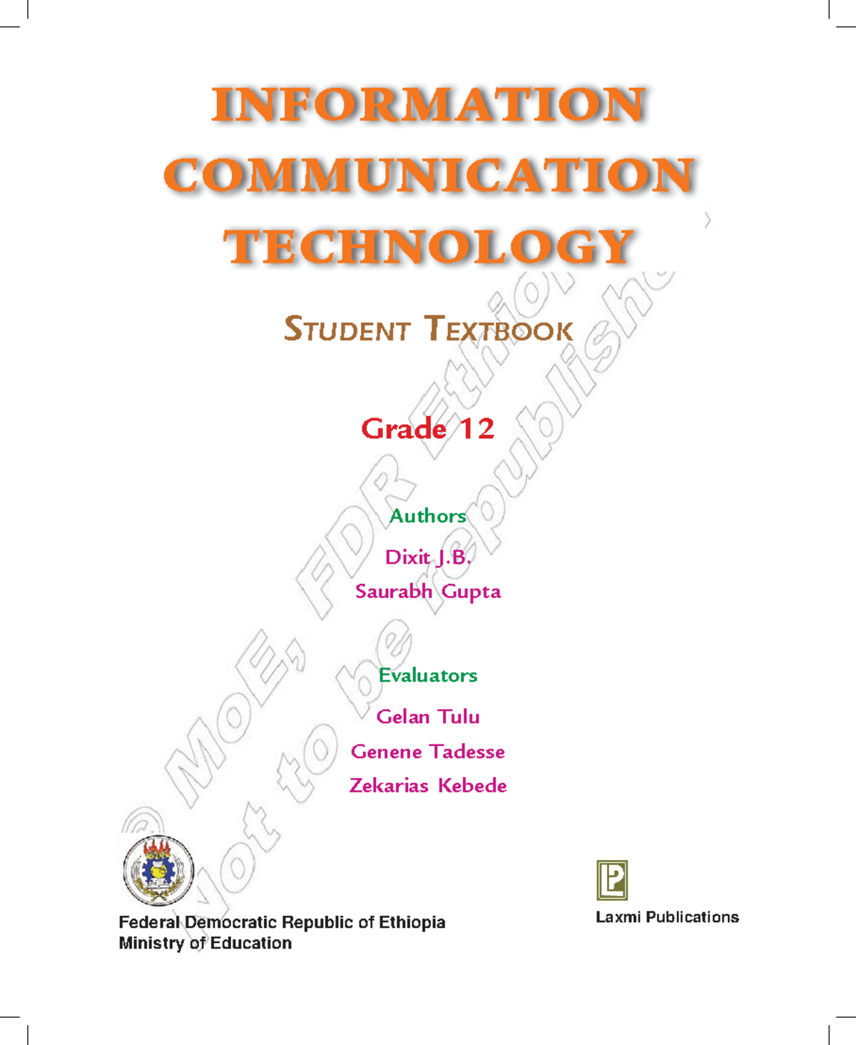 ICT Student G12 ethiopia - computer - Studocu